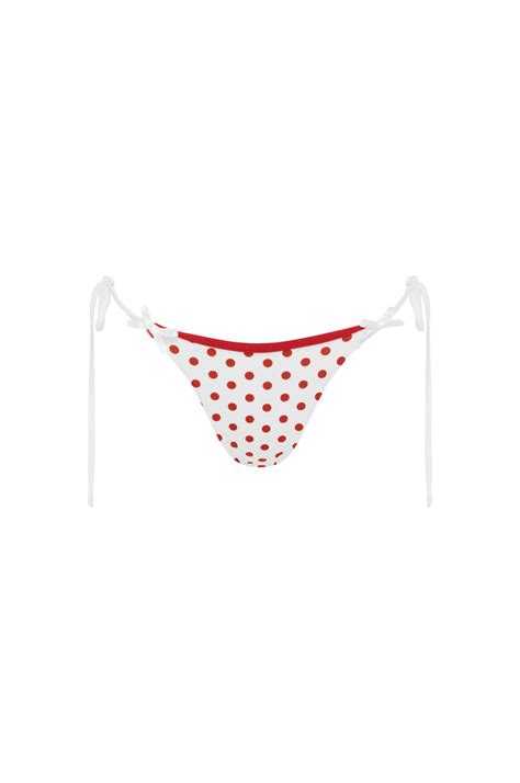 Juni Bikini Bottom Redwhite Polka Dot With Jéan