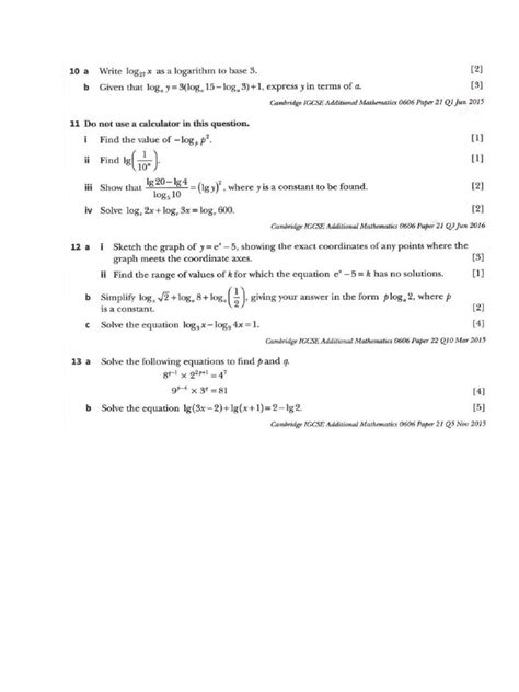 logarithms 1 pdf