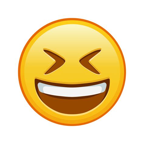 Smiling Face With Open Mouth And Tightly Closed Eyes Large Size Of Yellow Emoji Smile 14438843