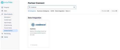Launch Coalesce From Snowflake Partner Connect Coalesce