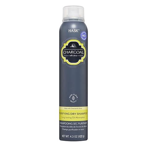 Hask Charcoal Clarifying Dry Shampoo For All Hair Types Aluminum Free No Sulfates