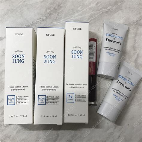 에뛰드 하우스 순정라인 무기자차 선크림 2개 베리어 보습 크림 3종 디어 달링 워터젤 틴트 세트 스킨케어 중고나라