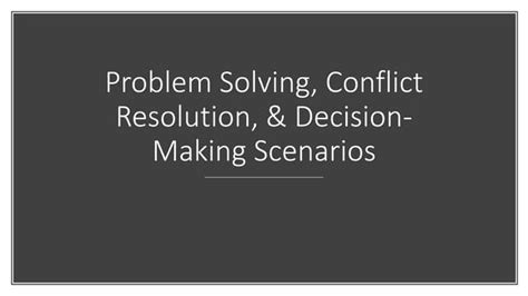 Three Scenarios Activity Ppt