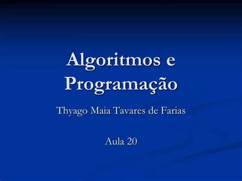 PPT Algoritmos e Programação PowerPoint Presentation free download ID 4064958