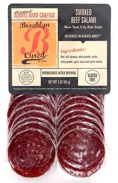 Brooklyn Cured Sliced Smoked Beef Salami Old Major Market