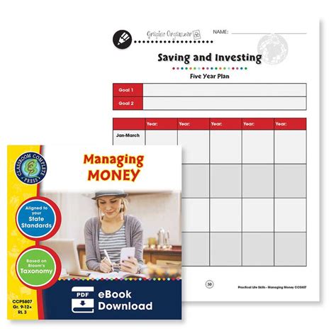Managing Money Five Year Savings Plan Worksheet Classroom