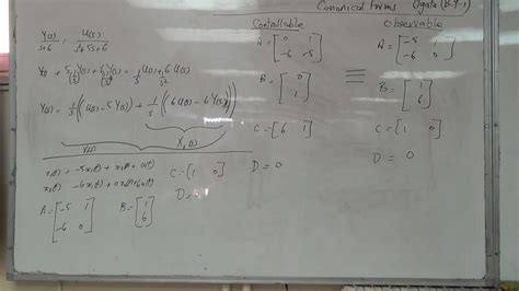example on convering the transfer function to controllable observable