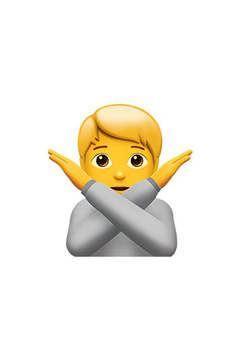 Person Gesturing NO Emoji Emojis