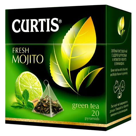Чай Curtis Fresh Mojito зеленый 20пак 1 7г в магазине Пятёрочка цена