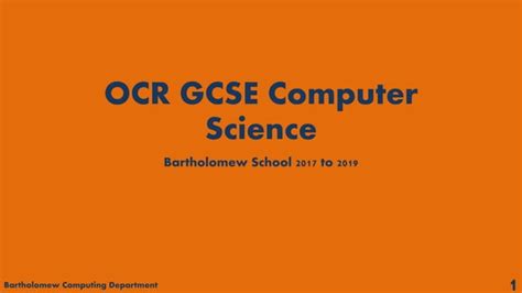 Ocr Gcse Computer Science Introduction Pptx Programming Languages Computing