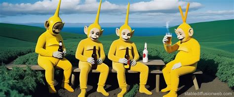 Teletubbies Caitheamh Tobac Weed
