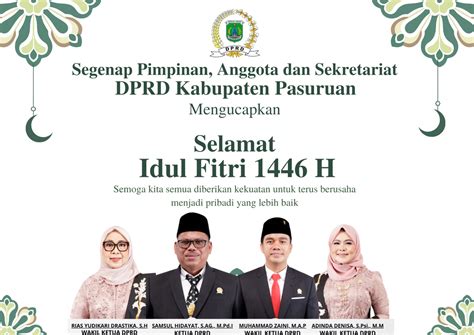 Dinas Pendidikan Dan Kebudayaan Kabupaten Pasuruan Mengucapkan Selamat Hari Raya Idul Fitri 1446