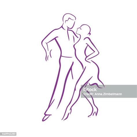Ilustración De Bailarina Profesional Con Pareja De Baile Mujer Y Hombre