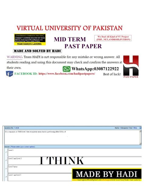 Cs605 Midterm File 2 Solved By Team Hadi Pdf