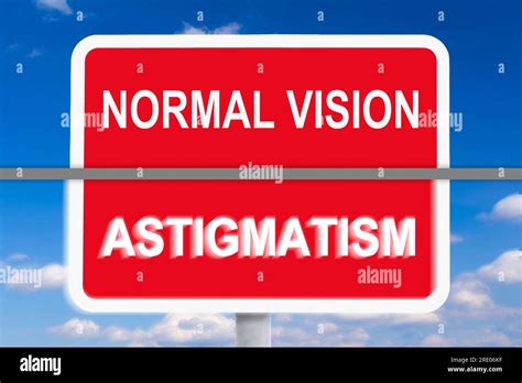 Example Of Normal Vision Versus Eyesight With Astigmatism An Optical