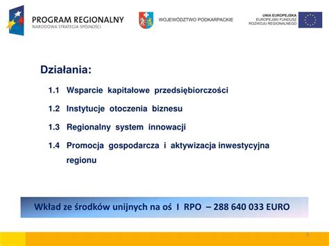PPT Regionalny Program Operacyjny Województwa Podkarpackiego na lata