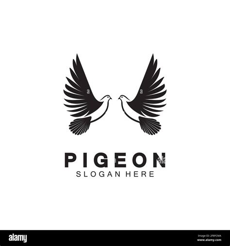 Pigeon Bird Logo Vector Icon Illustration Design Template Stock Vector