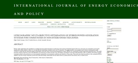 Pdf Lexicographic Multi Objective Optimisation Of Hybrid Power Generation Systems For