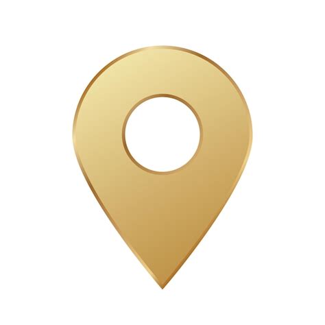 Premium Vector Golden Map Pin Gold Pointer