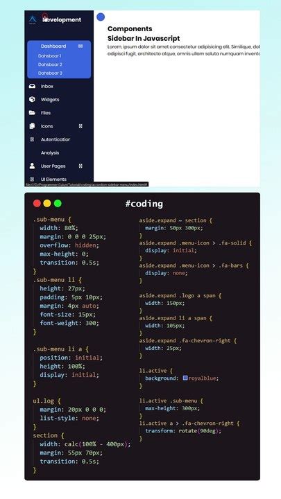 Accordion Sidebar Menu Menggunakan Html Css Video Dailymotion
