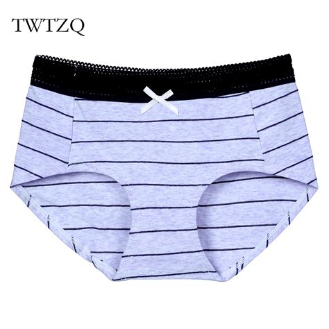 Twtzq Cotton Underwear Women Sexy Lingerie Panties Stripe Seamless