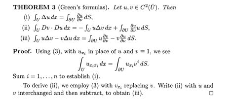 Partial Differential Equations Greens Identity Formula Mathematics