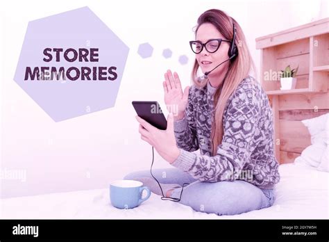 Conceptual Display Store Memories Internet Concept A Process Of Inputting And Storing Data