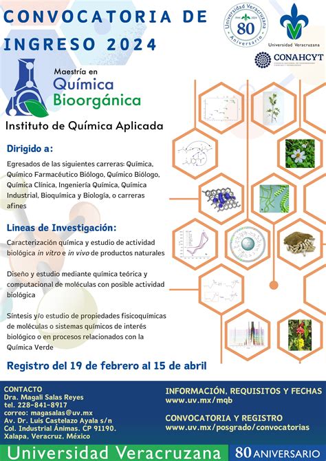Convocatoria de ingreso Cerrada Maestría en Química Bioorgánica
