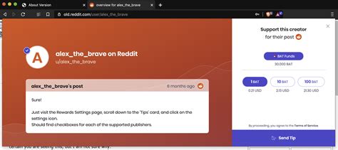 Desktop Use Greaselion For Reddit Publishers · Issue 11464 · Brave
