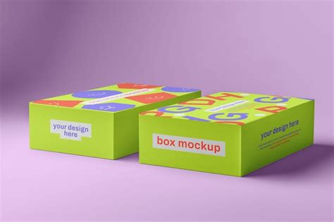 Premium Psd Box Bold Aesthetic Rebrand Mockup