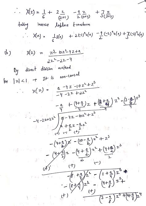 [solved] calculate the inverse z transform using two different methods