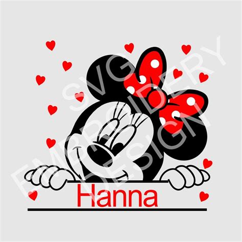 Minnie Mouse Split Monogram Graphics Svg Dxf Eps Png Cdr Ai Etsy