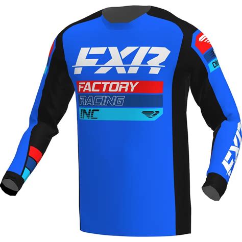 FXR Maillot MX Clutch Noir Bleu Rouge Maciag Offroad