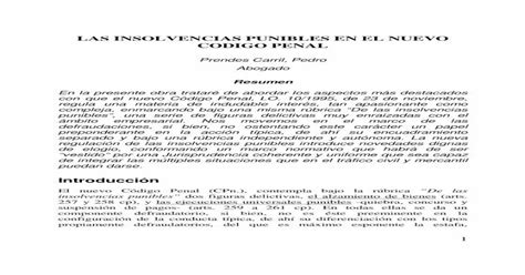 Las Insolvencias Punibles En El Nuevo Codigo · Pdf Fileconfiguración De