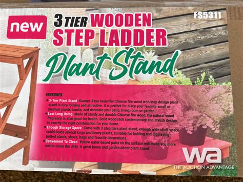 3 Tier Wooden Step Ladder Plant Stand