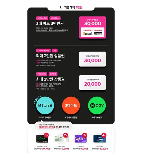 이번달 이벤트 Kt M모바일 공식 다이렉트몰