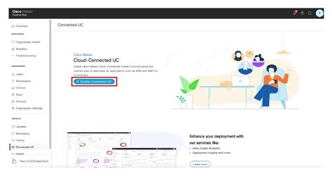 Activate Webex Cloud Connected Uc For Organizations