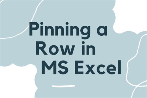 How To Pin A Row In Ms Excel Quickexcel
