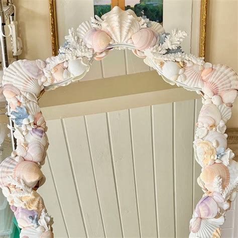 Beach Decor Designer Seashell Mirror 24 X 30 Made To Order Etsy