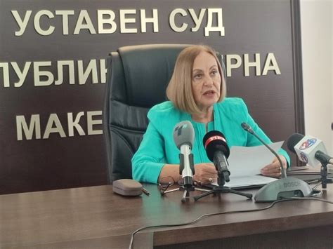 Прес конференција на претседателката на Уставниот суд Кацарска во живо Независен Весник