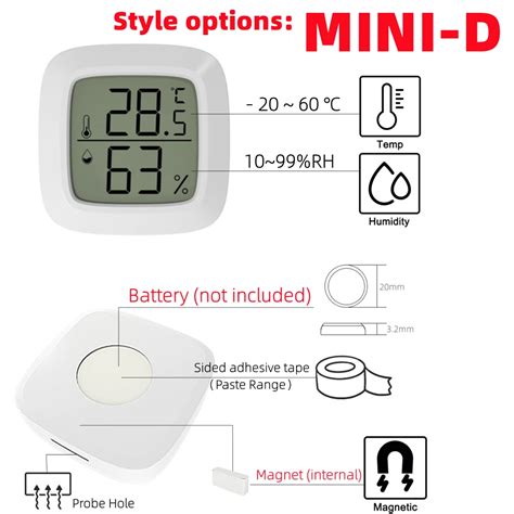 Мини ЖК цифровой термометр гигрометр комнатный Измеритель температуры и влажности Датчик