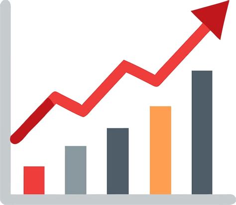 Premium Vector A Graph With A Red Arrow Pointing Up And A Graph That