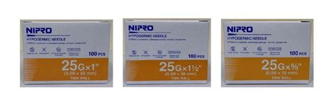 Nipro เข็มฉีดยา ขนาด 25g X 1 นิ้ว กล่อง