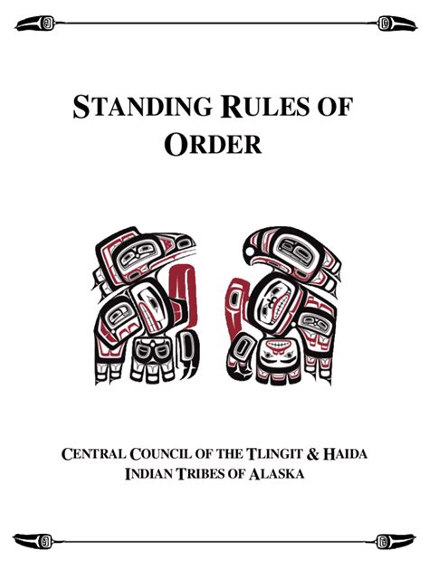 Fillable Online Standing Rules Of Order Fax Email Print Pdffiller