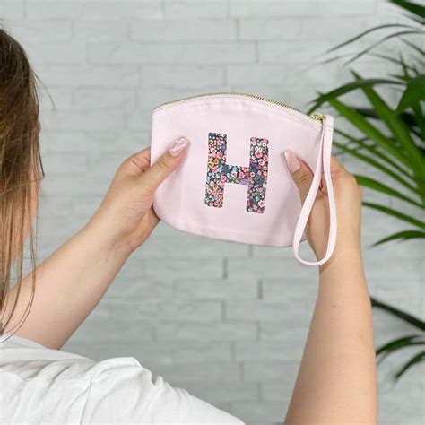 Floral Initial Personalised Make Up Bag By Lovetree Design
