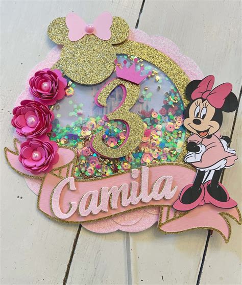 Minnie Mouse Theme Cake Topper Shaker Style Etsy