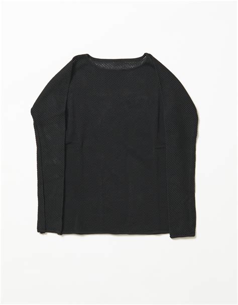 Mesh Long Sleeve Shirt Blackmeans