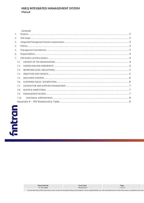 Docx · Web Viewhseq Integrated Management Manual Hseq Integrated