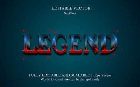 Premium Vector Vector Legend Tittle Movie Editable 3d Text Effect