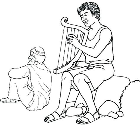King Saul And David Coloring Pages At Free Printable Colorings Pages To Print